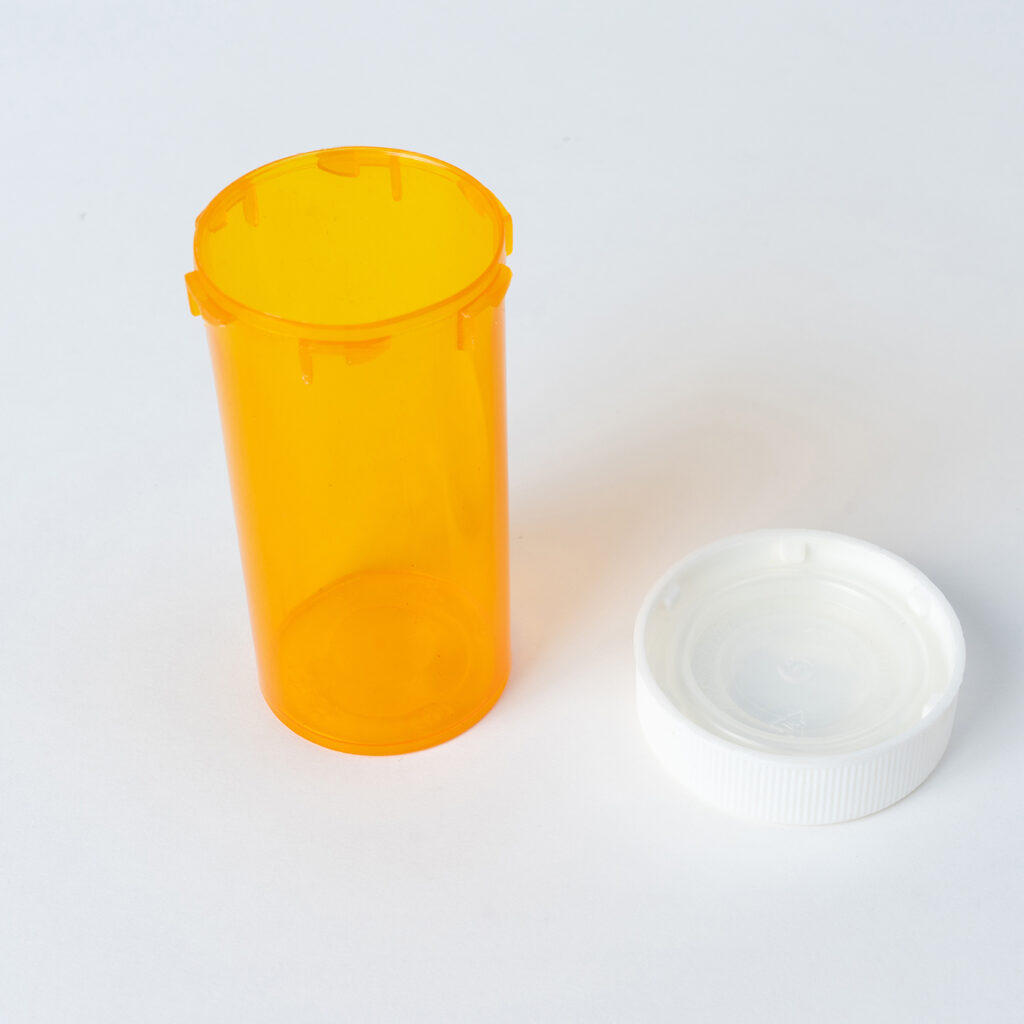 Amber Push & Turn Series Child Resistant Vials CRC - COSTGO.COM
